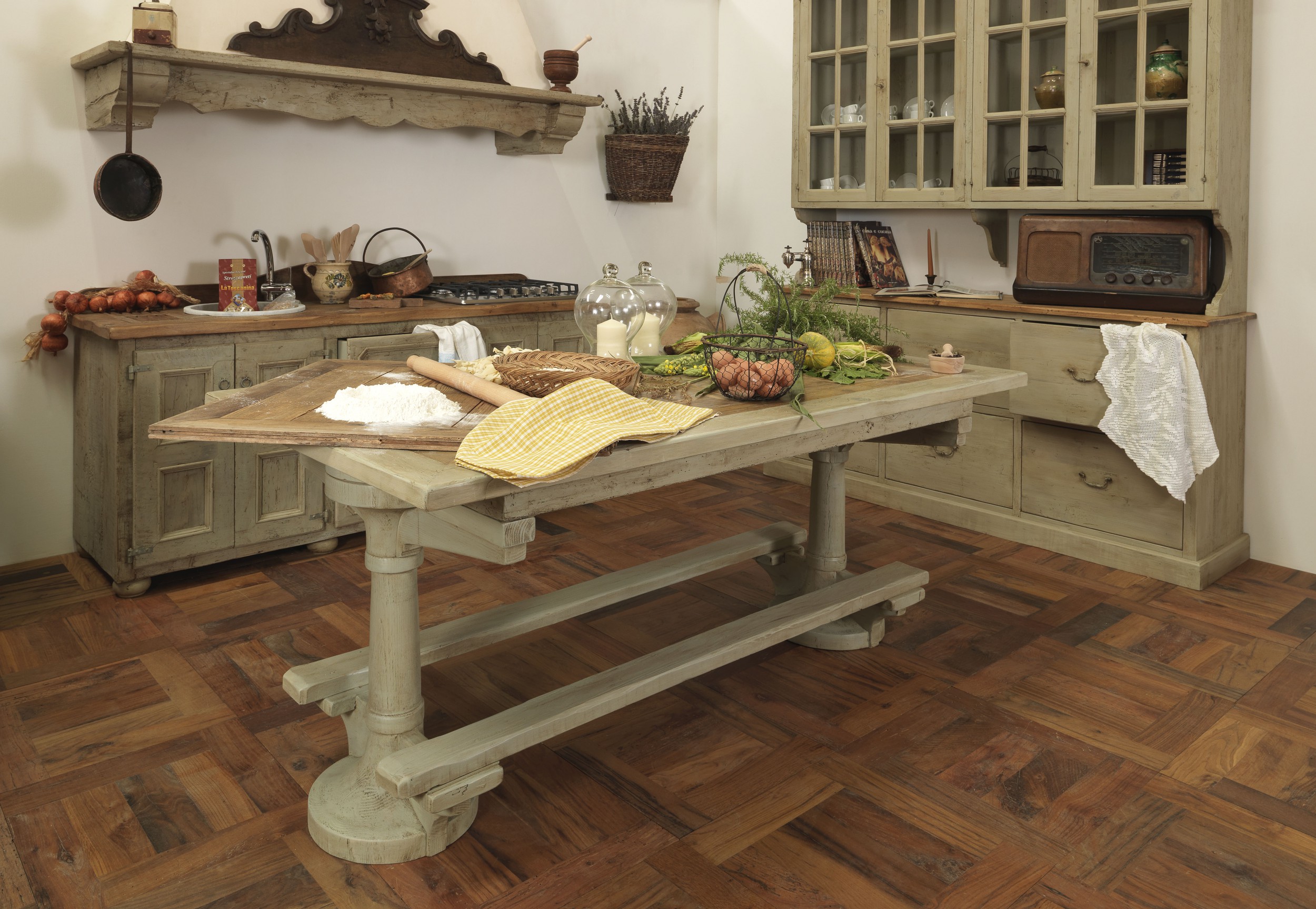 Antique Oak Wood Floor Squared Tiles - Lacole Casa Italiana